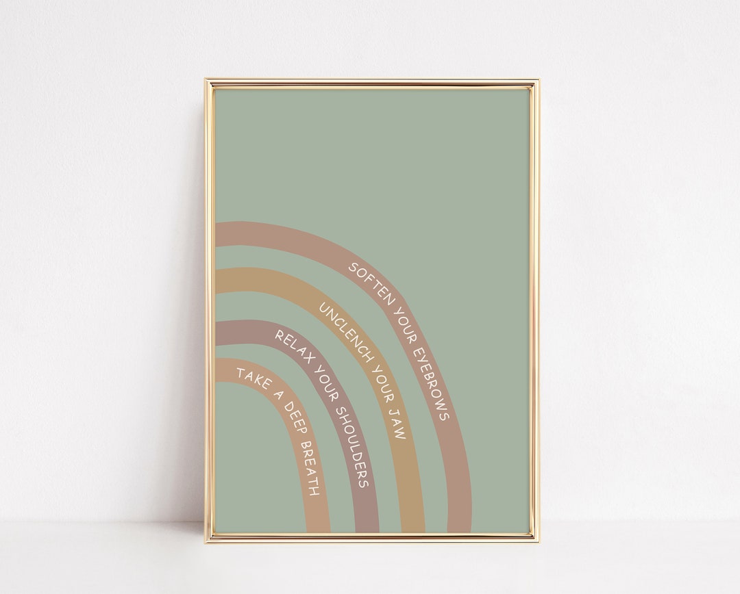 Grounding Technique, Relax Sequence, Anxiety Grounding Poster for ...