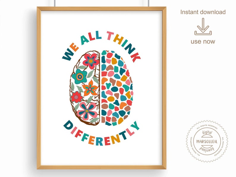 Neurodiversity Poster, Mental Health, Safe Space, Be Kind to Your Mind ...