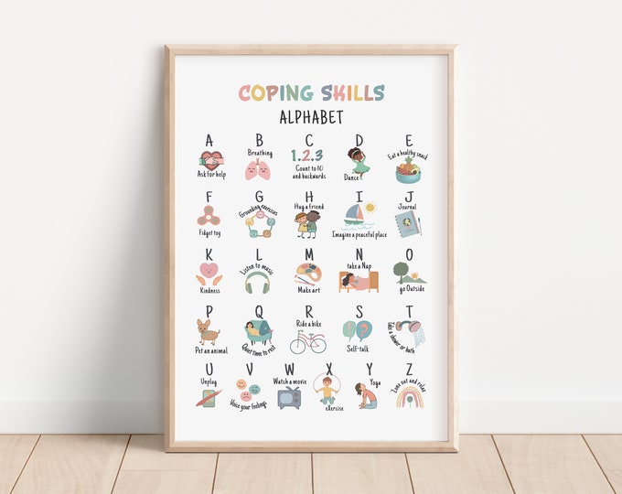 Coping Skills for Kids Printable Poster | ADHD, Autism, Mental Health ...