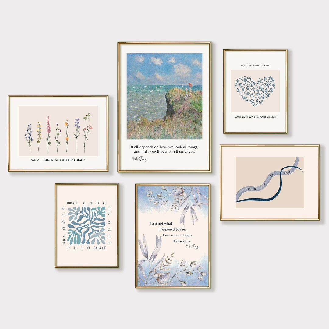 Mental Health Prints, Therapy Office Decor, 6 Psychology Posters ...