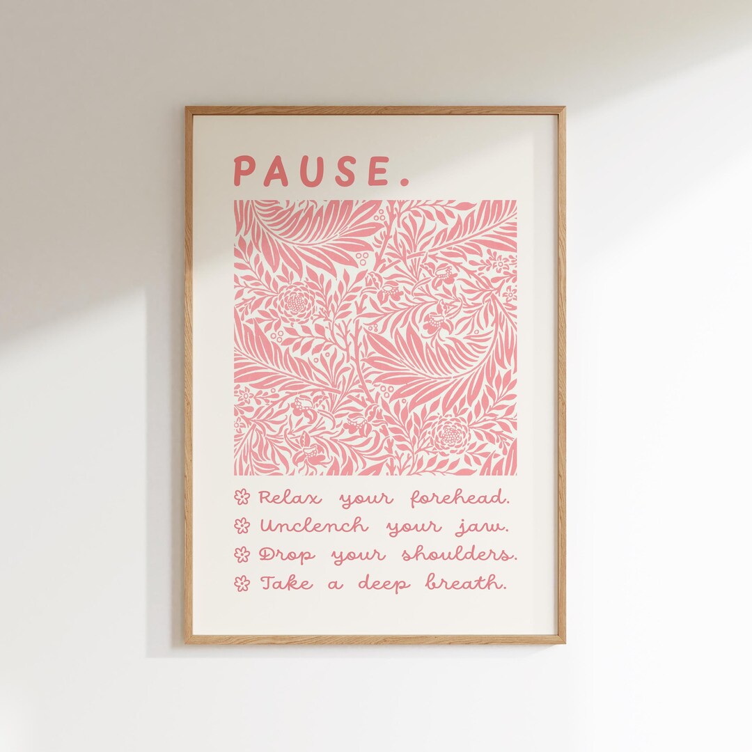 Grounding Technique, Relax Sequence, Anxiety Grounding Print for Therapy Office Decor, Relax ...