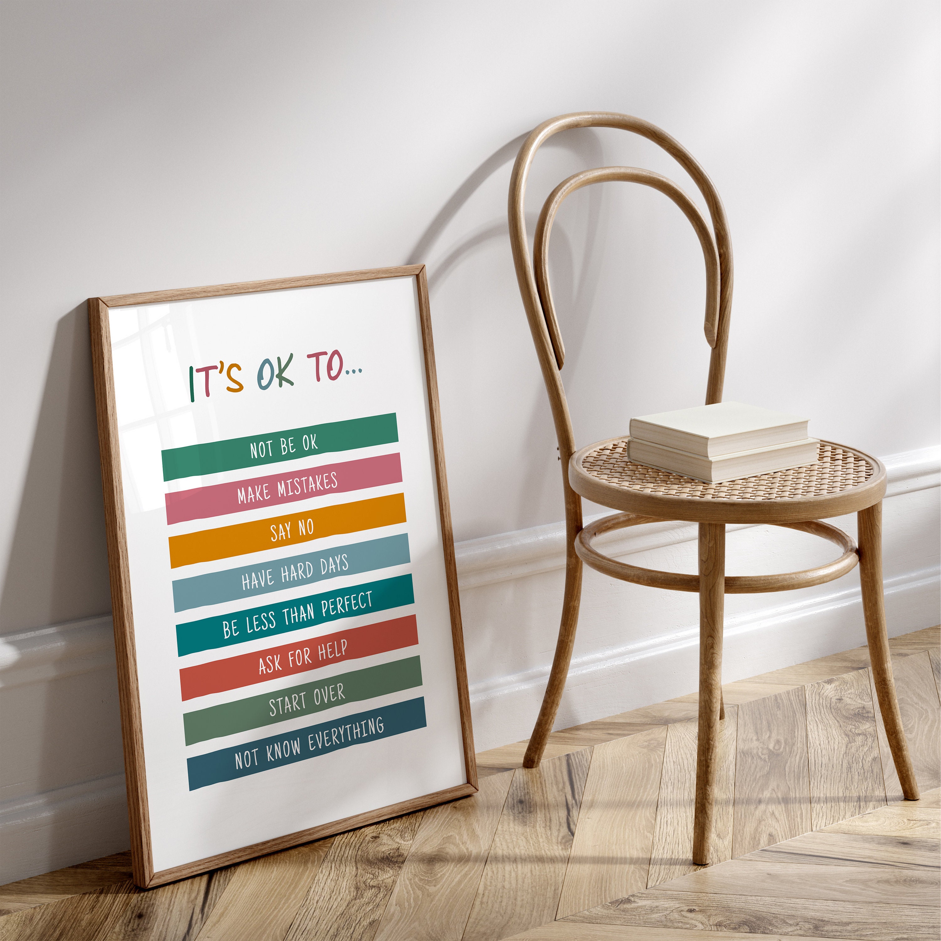 Its OK to Poster, Mental Health, Its Okay Art Print, Its OK to Not Be ...