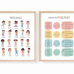 Calming Corner Bundle for Kids, Set of 12 Psychology Posters, Emotional ...