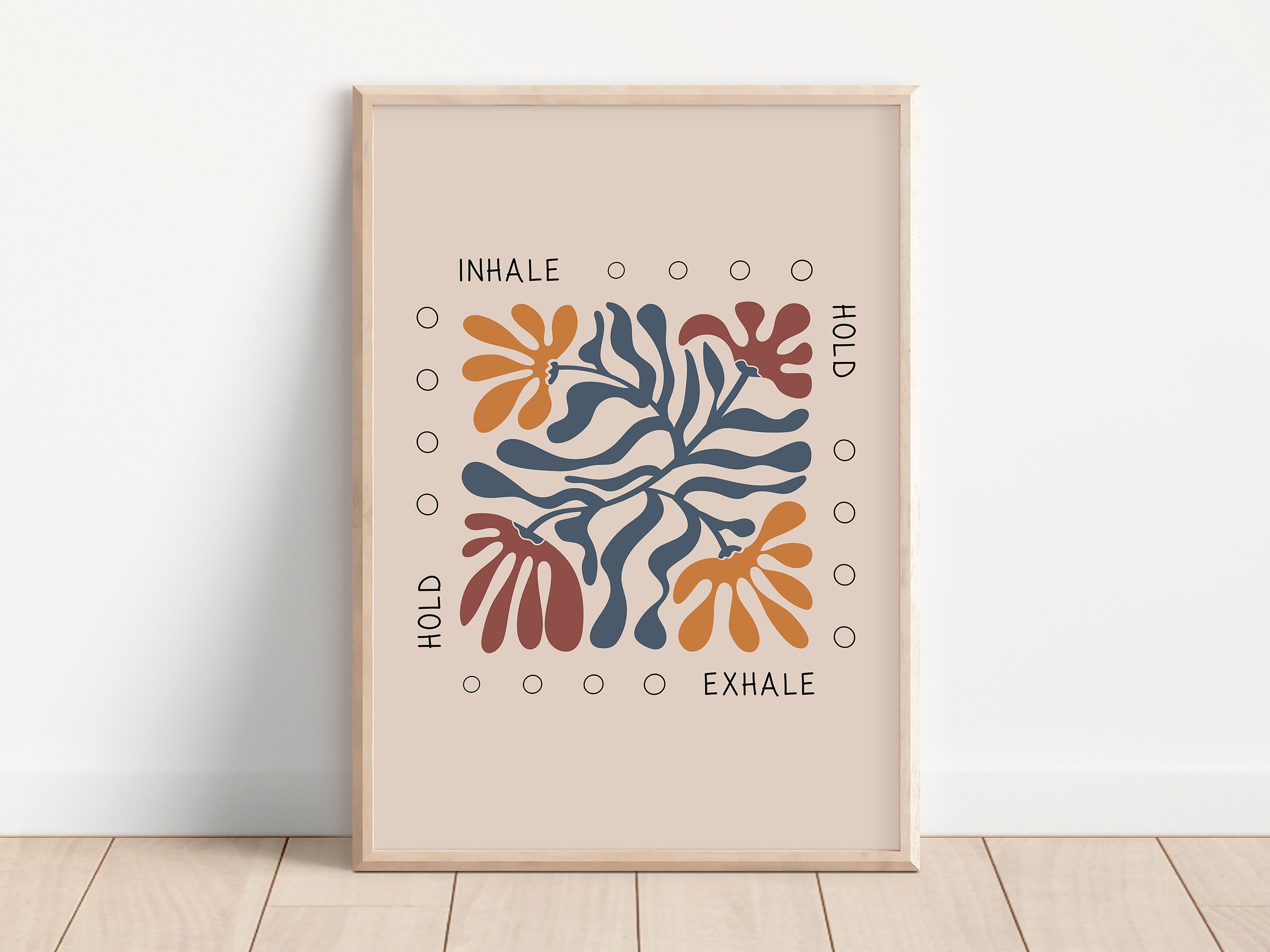 Breathing Poster, Box Breathing Wall Art Print for Therapy Office Decor ...