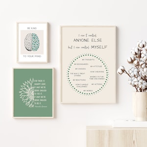 14 Mental Health Posters for Counselor Office, Mental Health Prints for ...