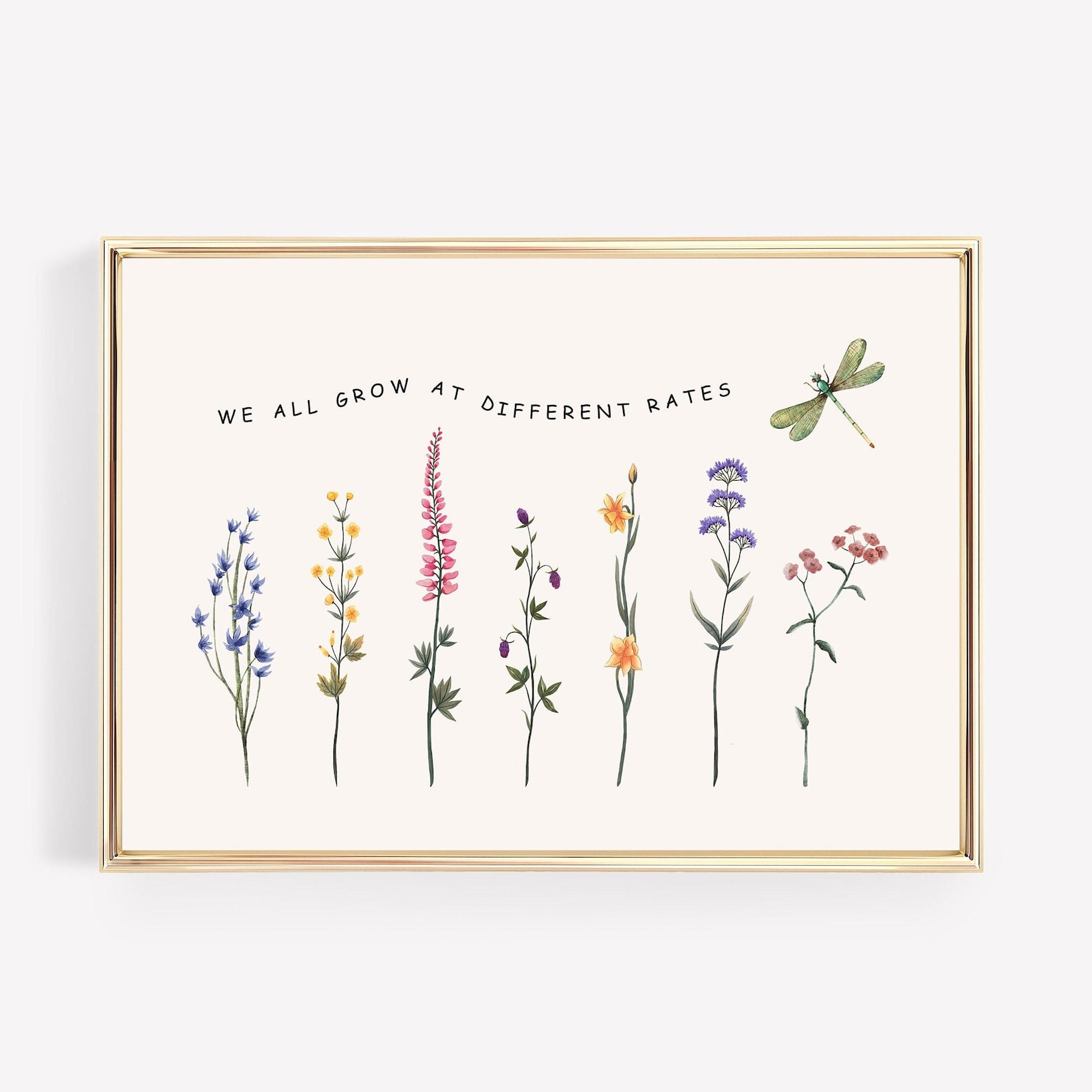 We All Grow at Different Rates Printable Wall Art, Mental Health Poster ...