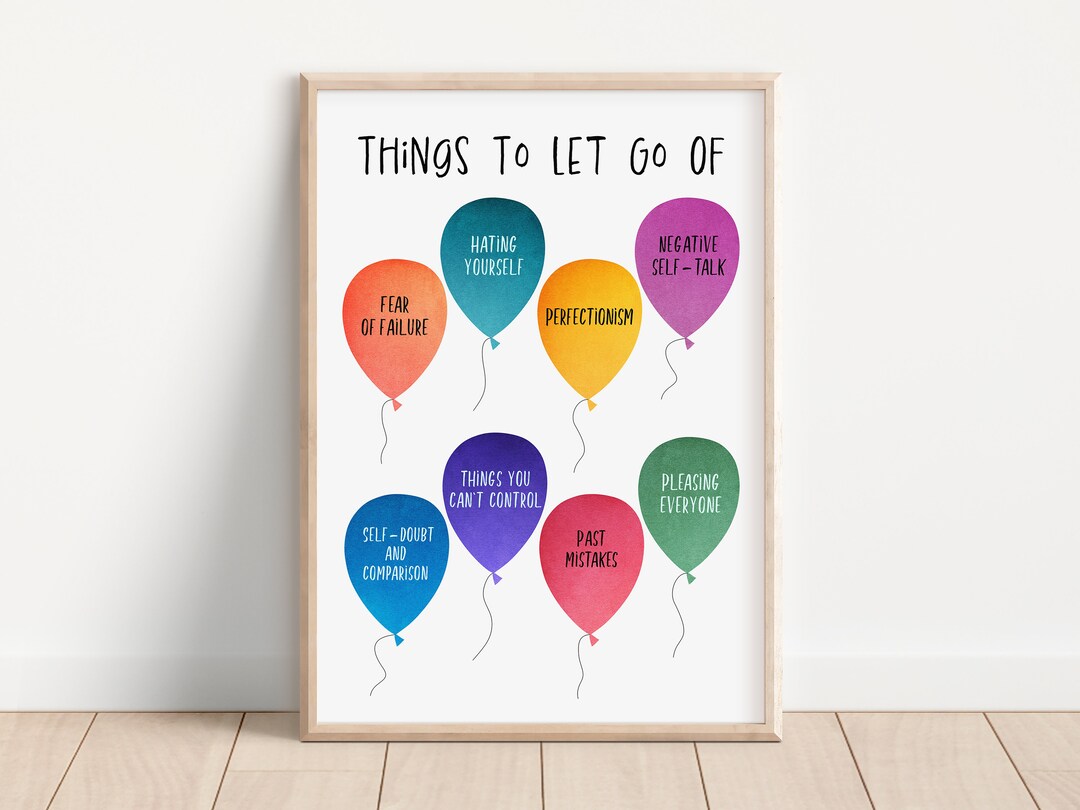 Things to Let Go Of, Mental Health Poster, Things to Release, Self Care ...