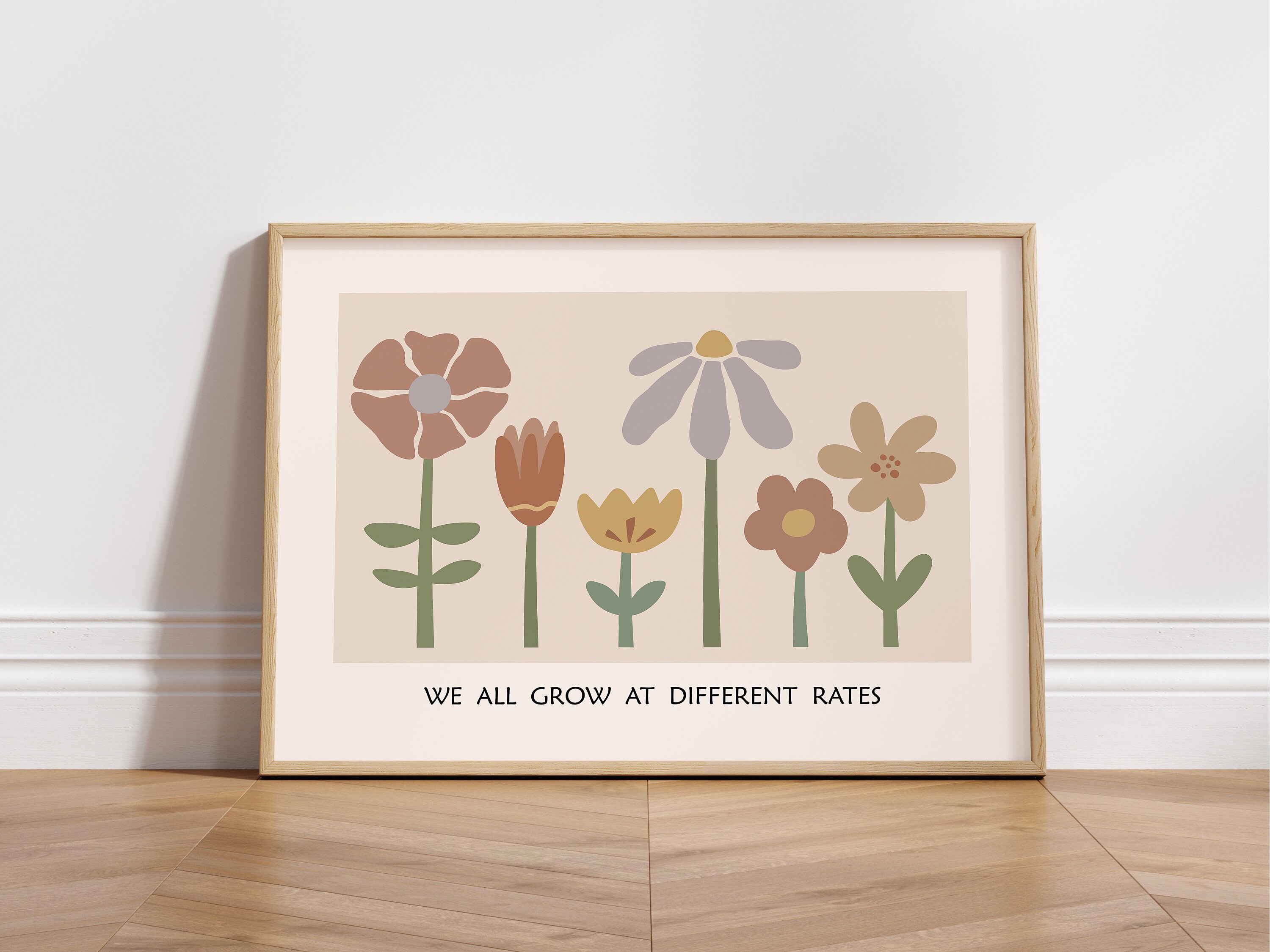 Mental Health Poster, We All Grow at Different Rates Printable, Therapy ...