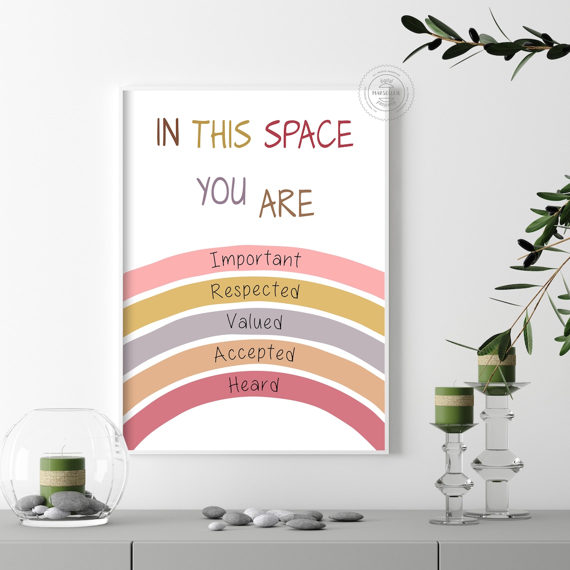 Safe Space Poster Therapy Office Decor School Social Work - Etsy