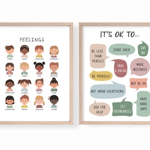 Set of 12 Psychology Posters, Calming Corner Bundle for Classroom Decor ...