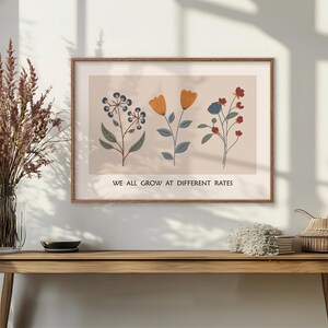 We All Grow at Different Rates, Mental Health Poster, Printable Wall ...