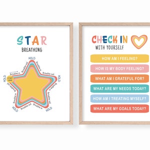 Set of 12 Psychology Prints for Kids, Emotions Poster, Mental Health ...