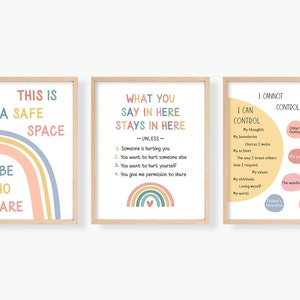 Calming Corner, Set of 20 Psychology Prints for Classroom Decor, Kids ...