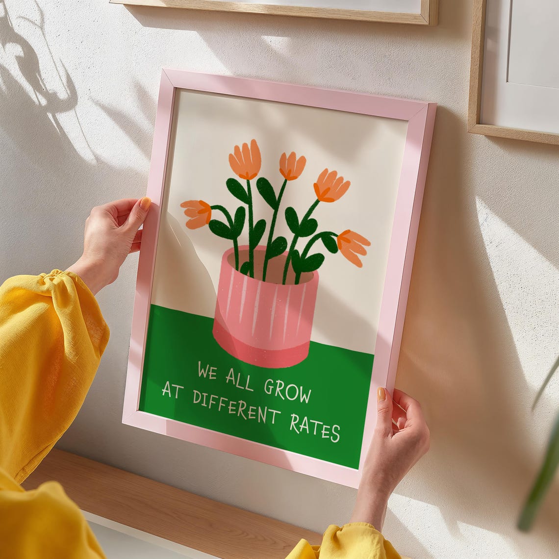 We All Grow at Different Rates, Mental Health Wall Art, Therapy Office ...