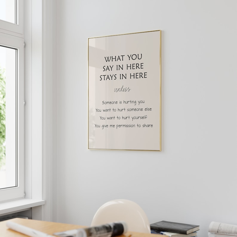 Confidentiality Sign What You Say in Here Stays in Here - Etsy