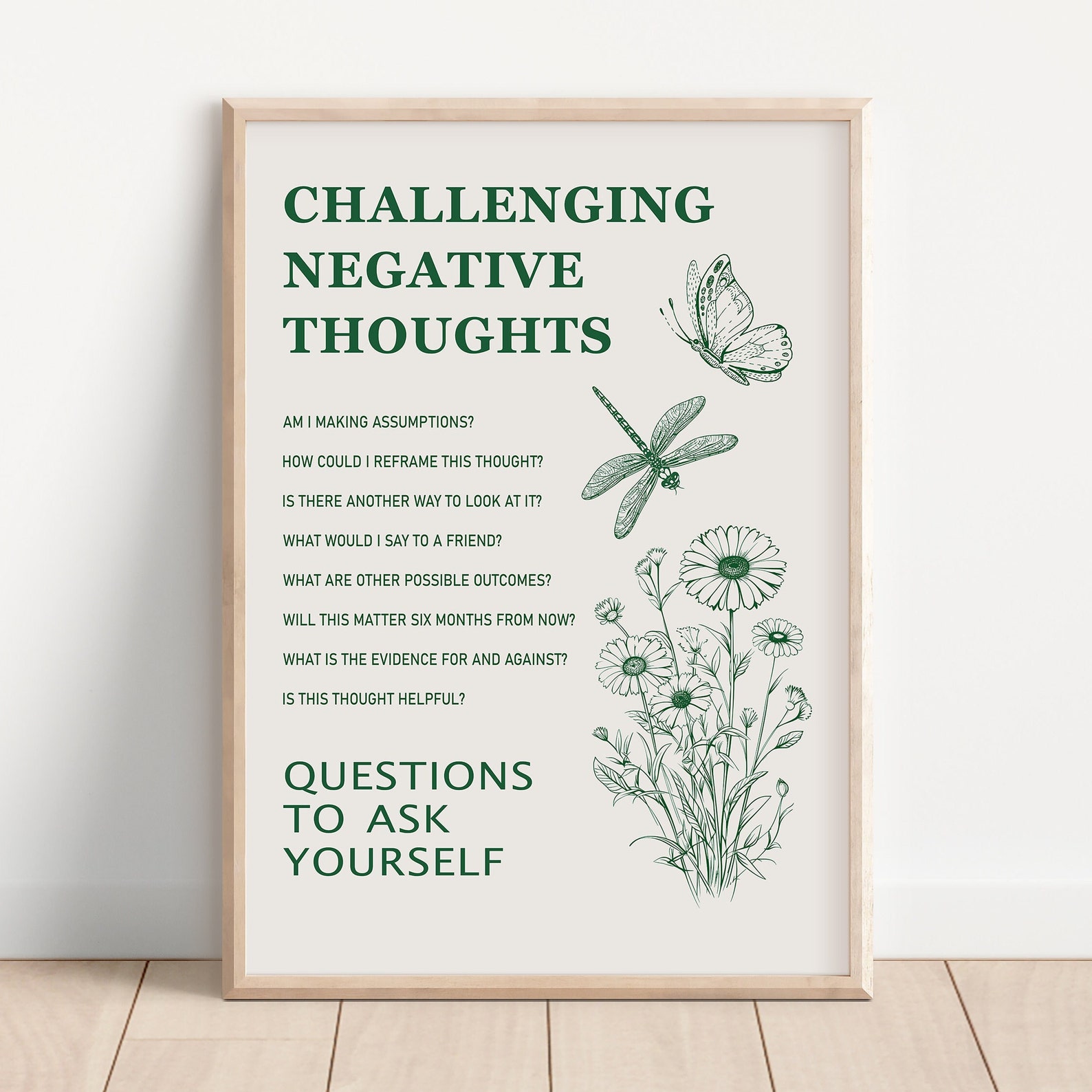 6 Mental Health Prints, Printable Wall Art for Therapy Office Decor ...