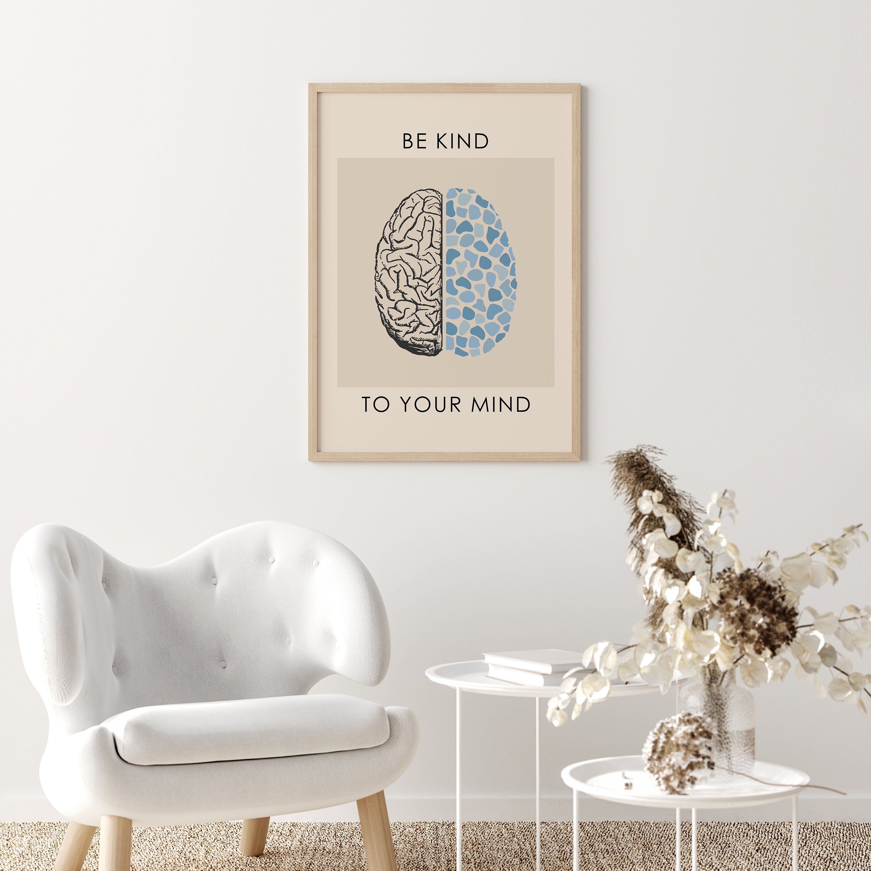 Be Kind to Your Mind, Mental Health Poster, Therapy Office Decor ...