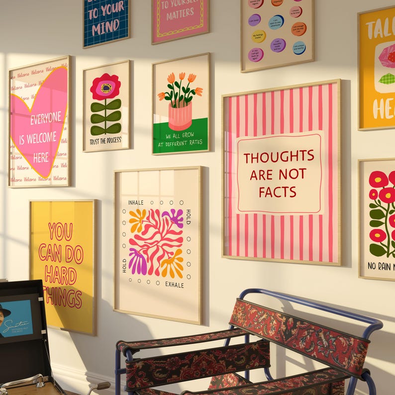15 Mental Health Posters, Trendy Wall Art for Therapy Office Decor ...