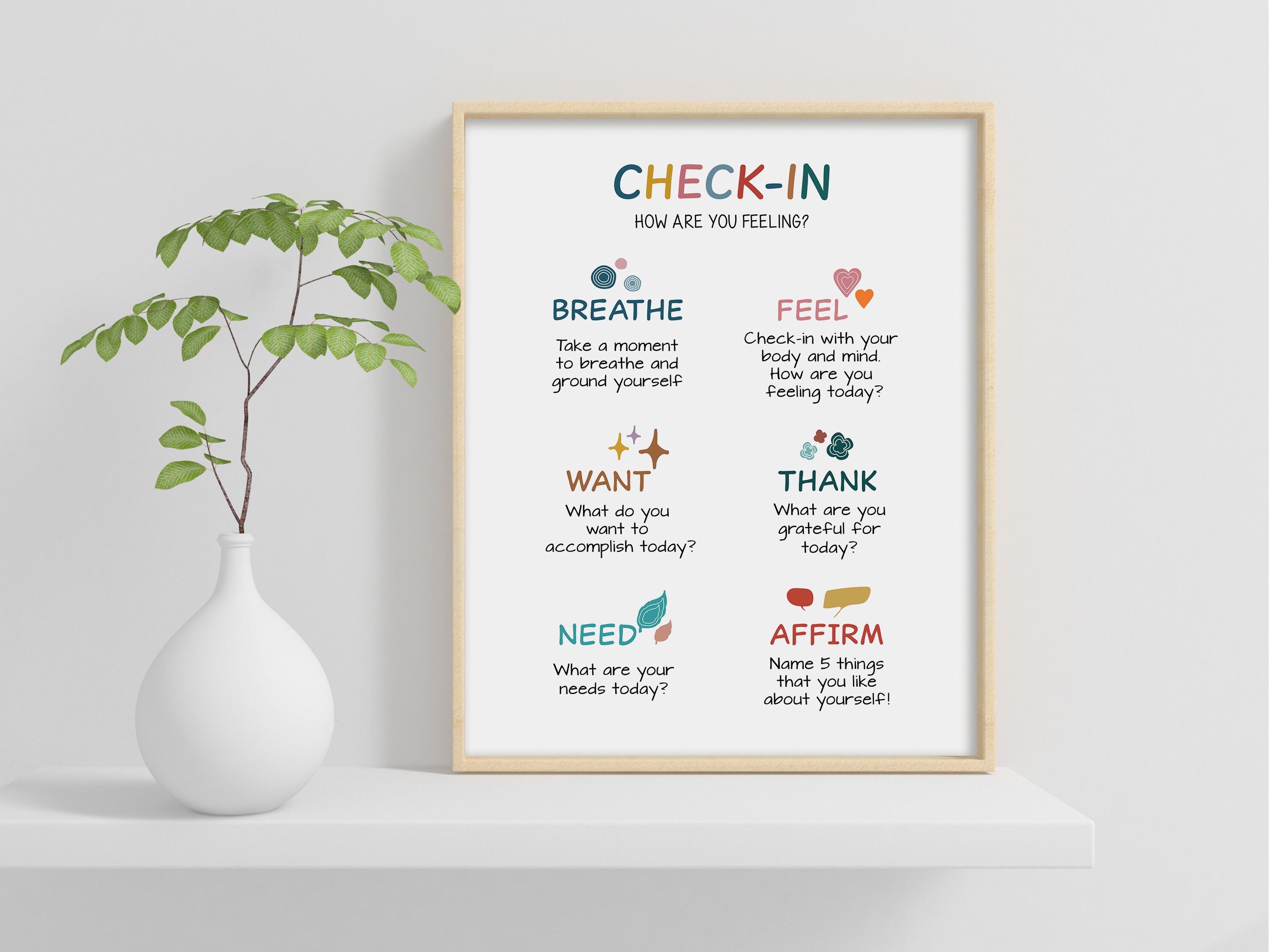 Daily Check-in Poster Daily Checklist Therapy Office Decor - Etsy Australia