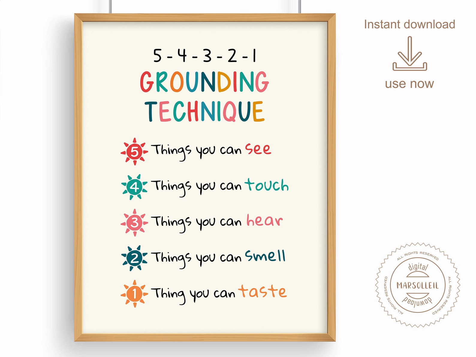 Anxiety Grounding Technique, Grounding Poster, School Psychologist ...