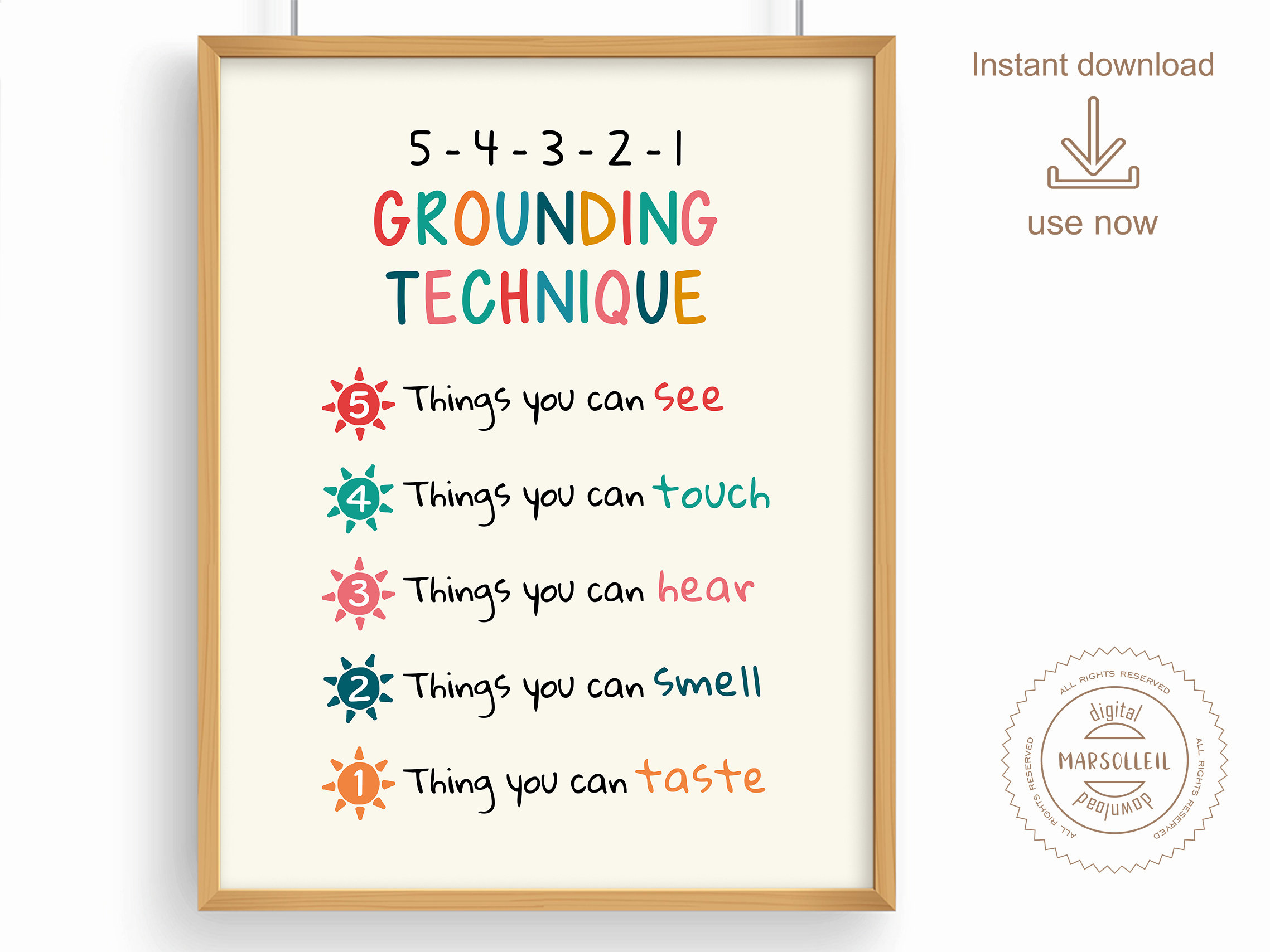 Anxiety Grounding Technique, Grounding Poster, School Psychologist ...