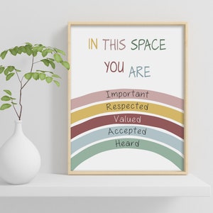 Safe Space Poster, School Social Work, Classroom Posters, Therapy ...