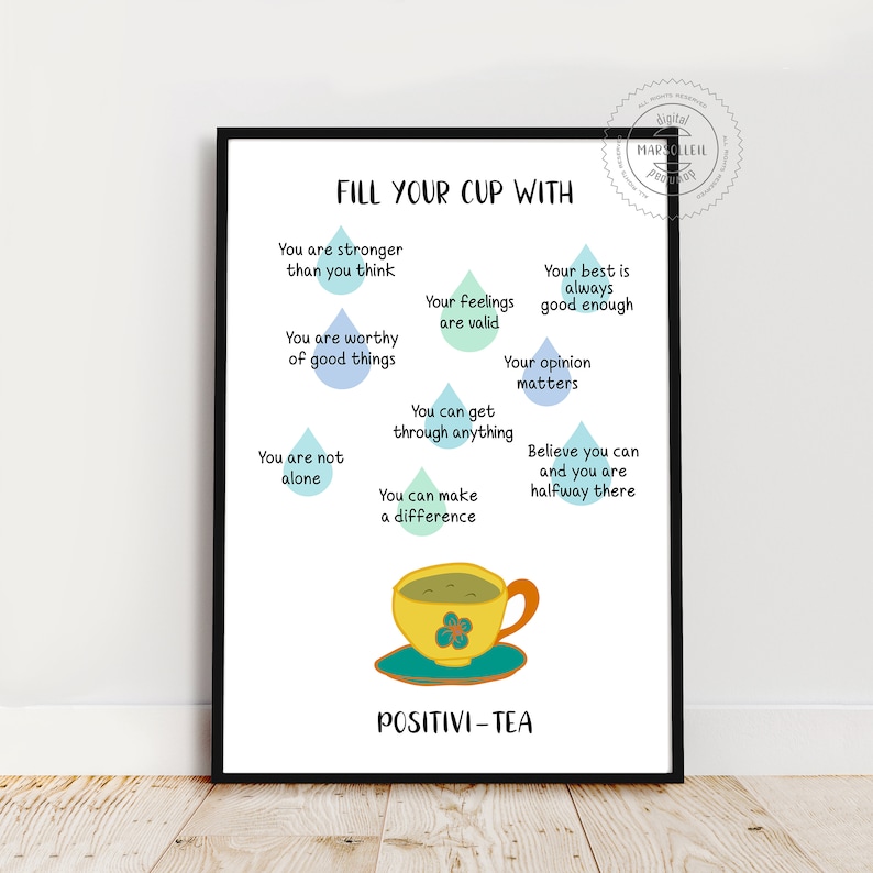Positive Self-talk Poster Self Care CBT Digital Print School | Etsy