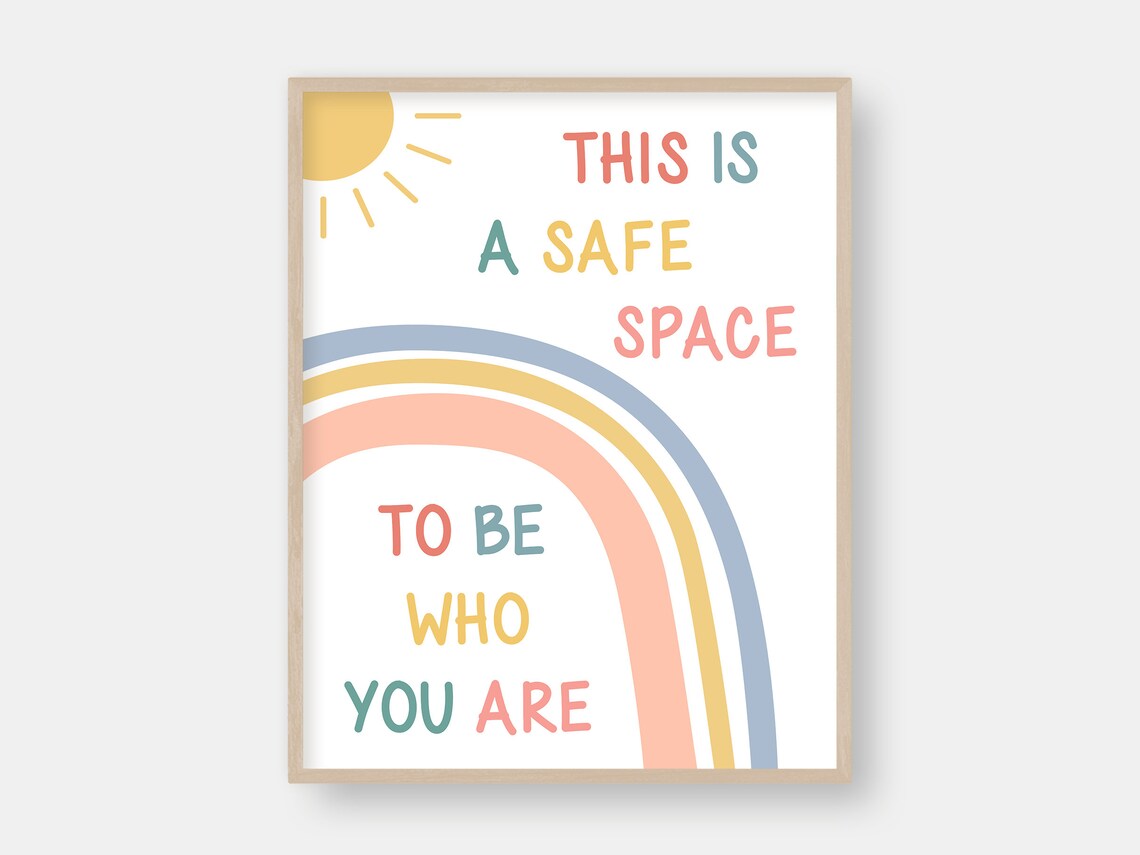 Safe Space Poster School Social Work School Psychologist - Etsy