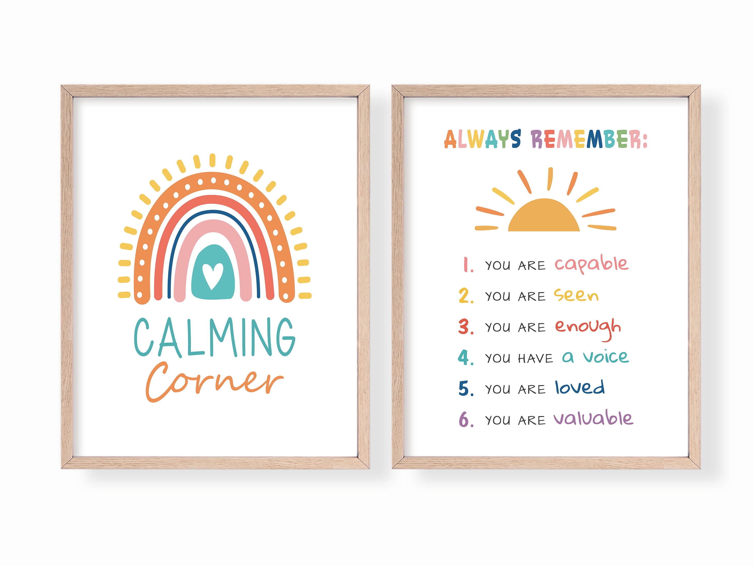 Set of 12 Psychology Prints for Kids Emotions Poster Mental - Etsy