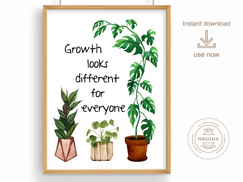 Growth Poster Diversity Growth Mindset Mental Health Self - Etsy