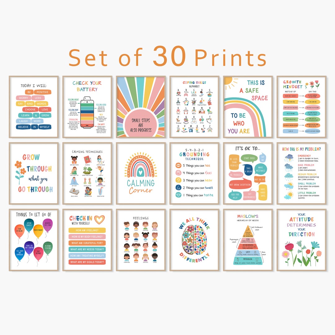 30 Mental Health Posters, Psychology Wall Art, School Psychology ...