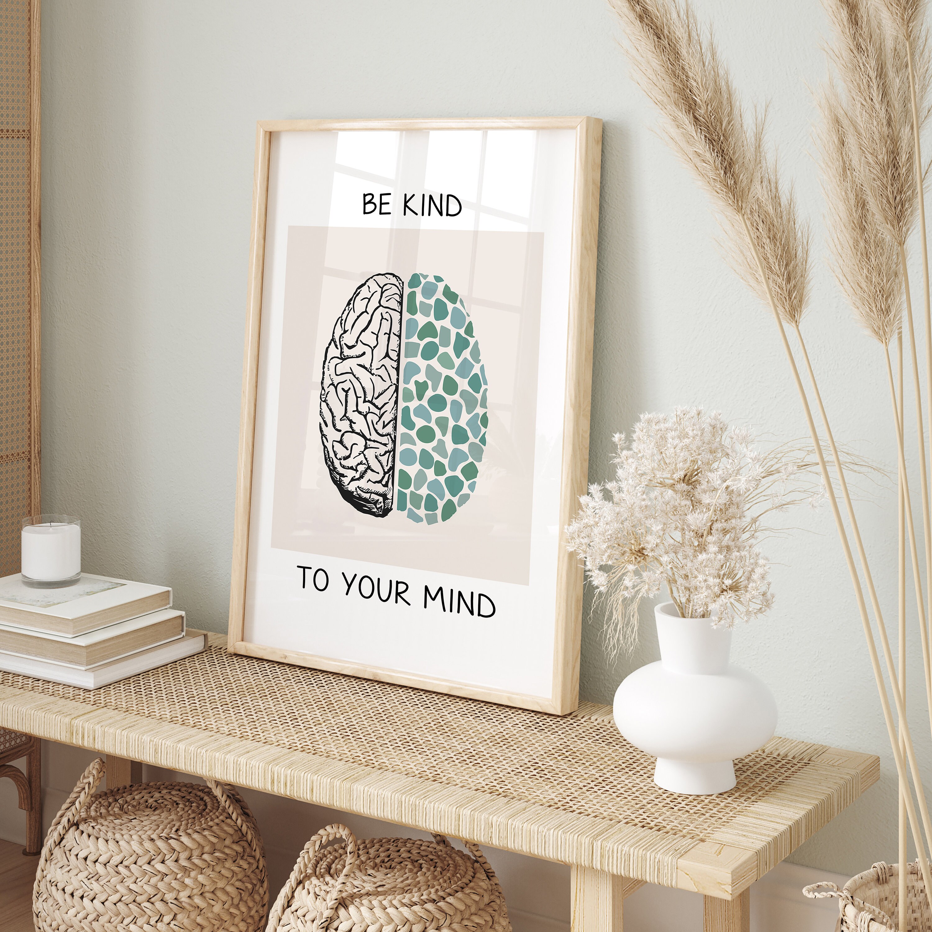 Mental Health Poster Be Kind to Your Mind Therapy Office - Etsy