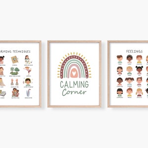 Calming Corner Bundle of 3 Posters, Calm Down Corner, Classroom Prints ...