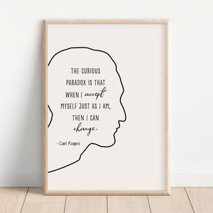 Carl Rogers Quote Printable, Mental Health Wall Art Print, Psychology ...
