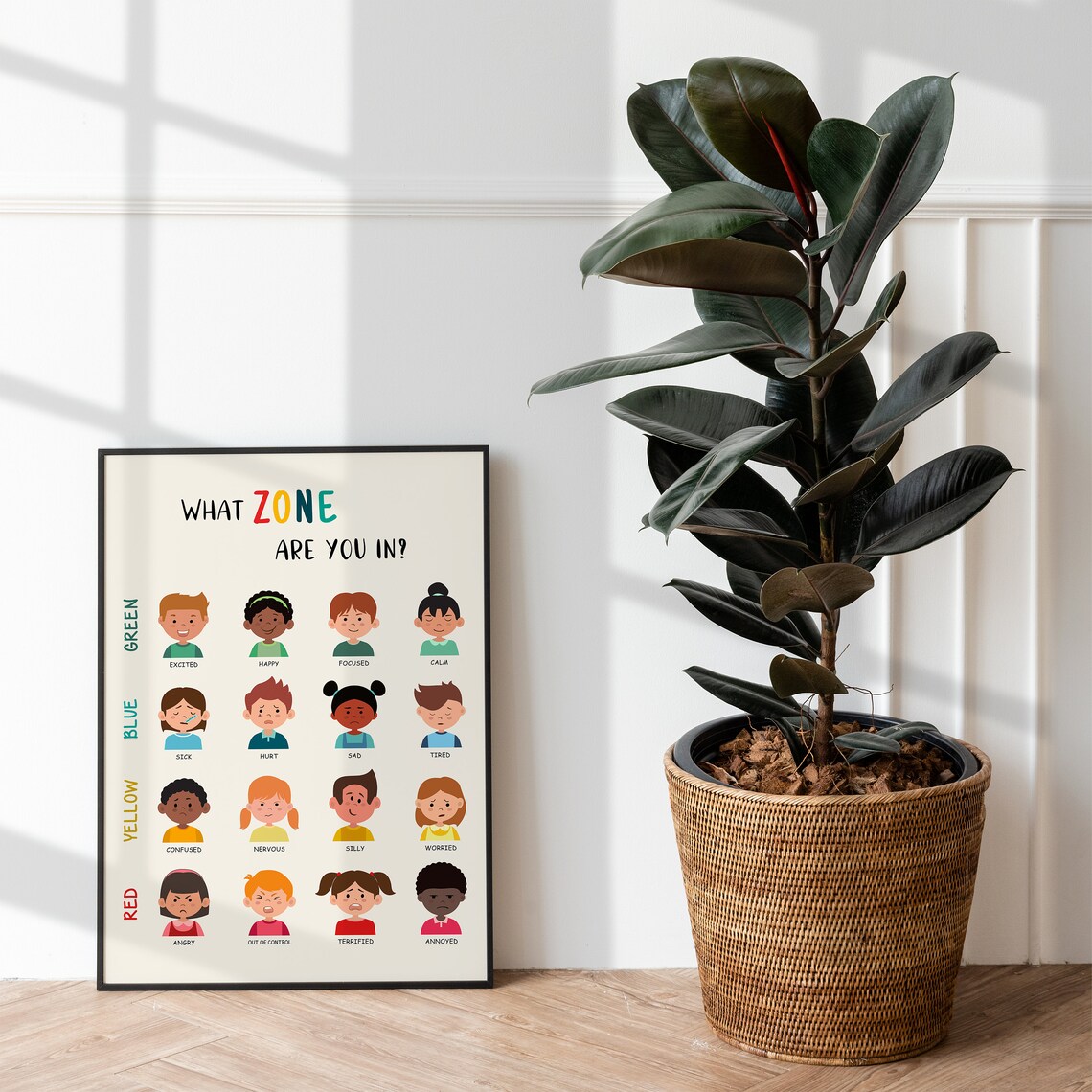 Zones of Regulation, Feelings Poster for Kids, Emotional Regulation ...