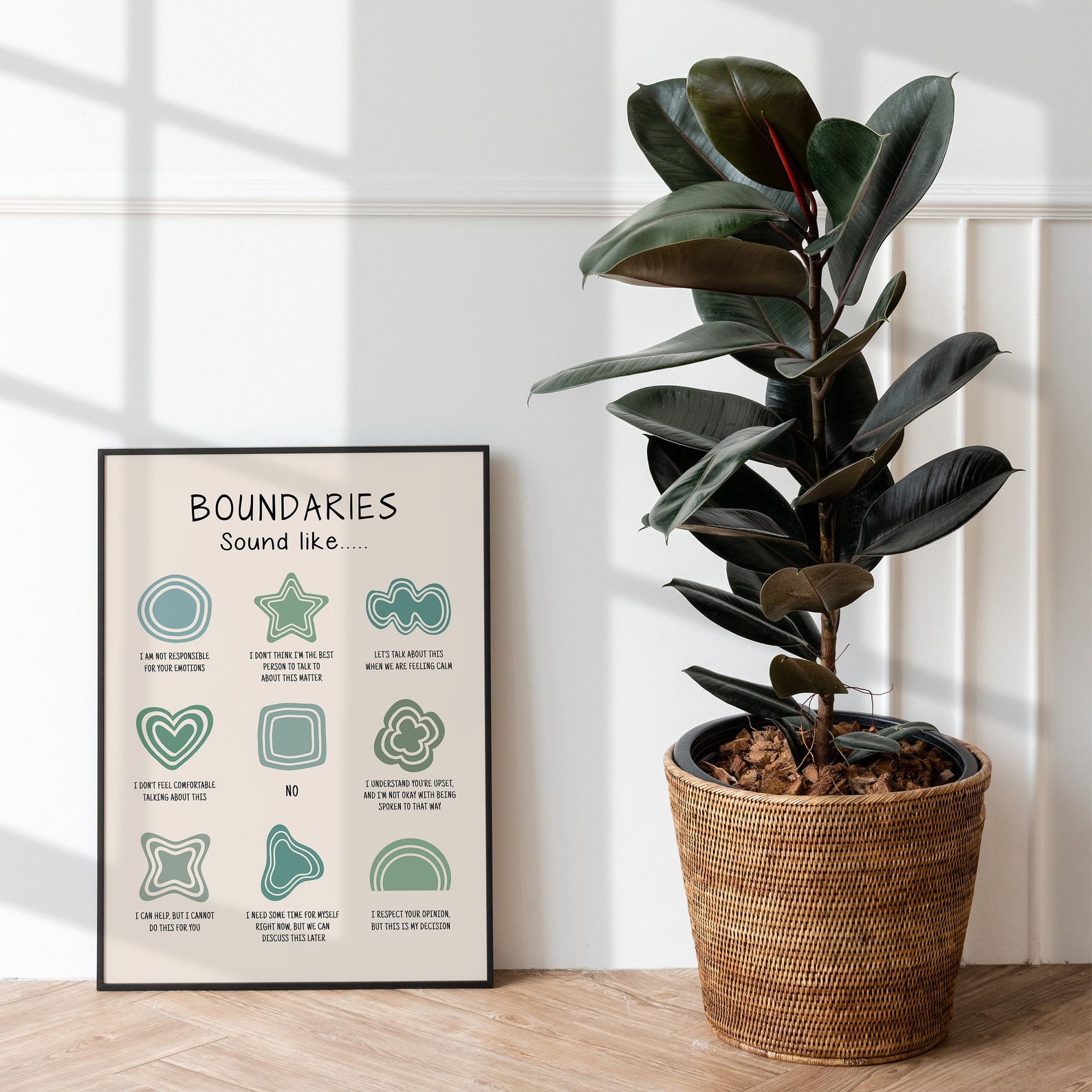 Boundaries Poster, Boundaries Sound Like Print, Boundary Statements ...