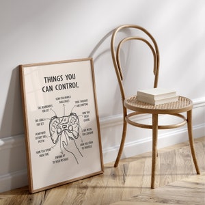 Things You Can Control Poster, Mental Health Wall Art, Therapy Office ...