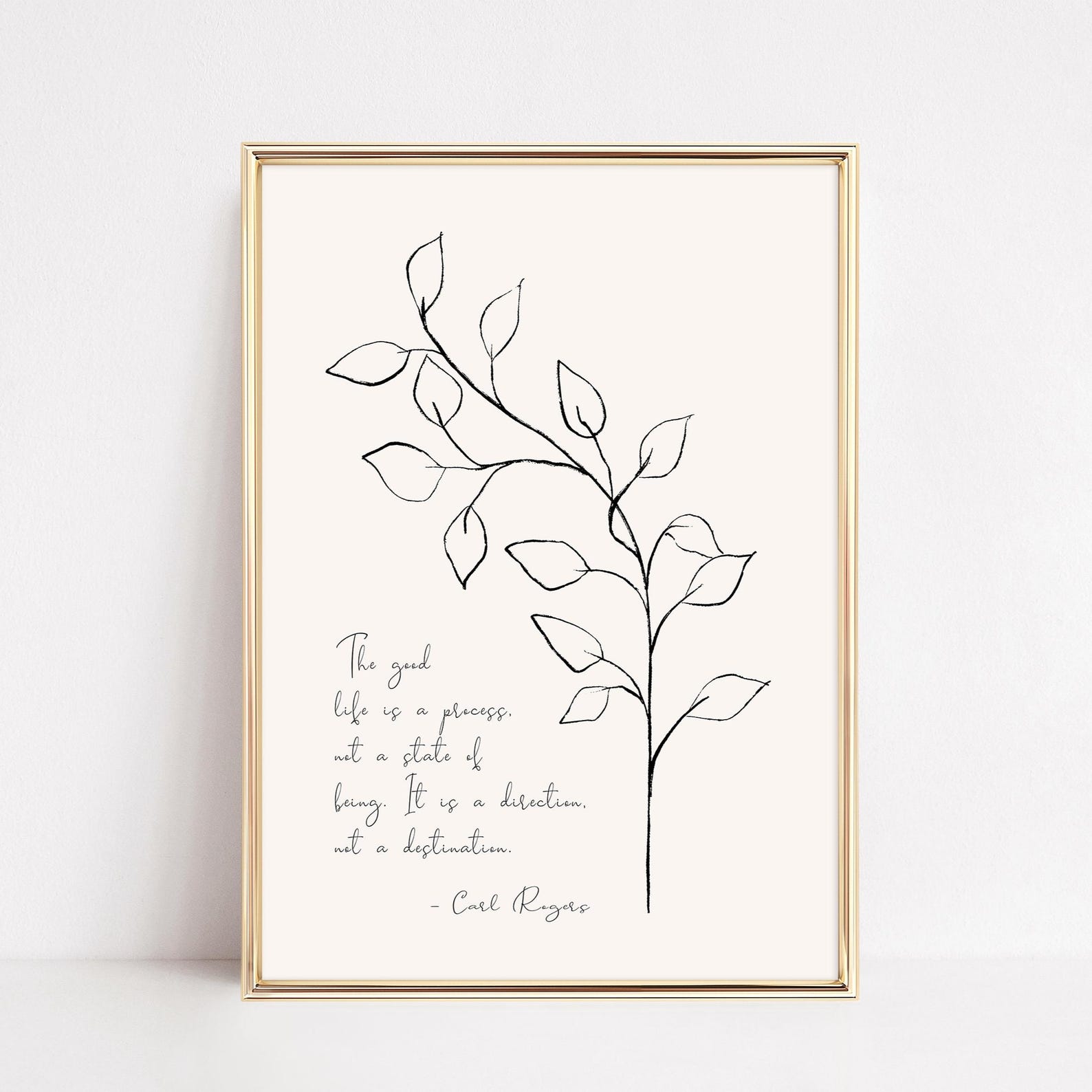 Carl Rogers Quote Print, Mental Health Wall Art Printable, Psychology ...