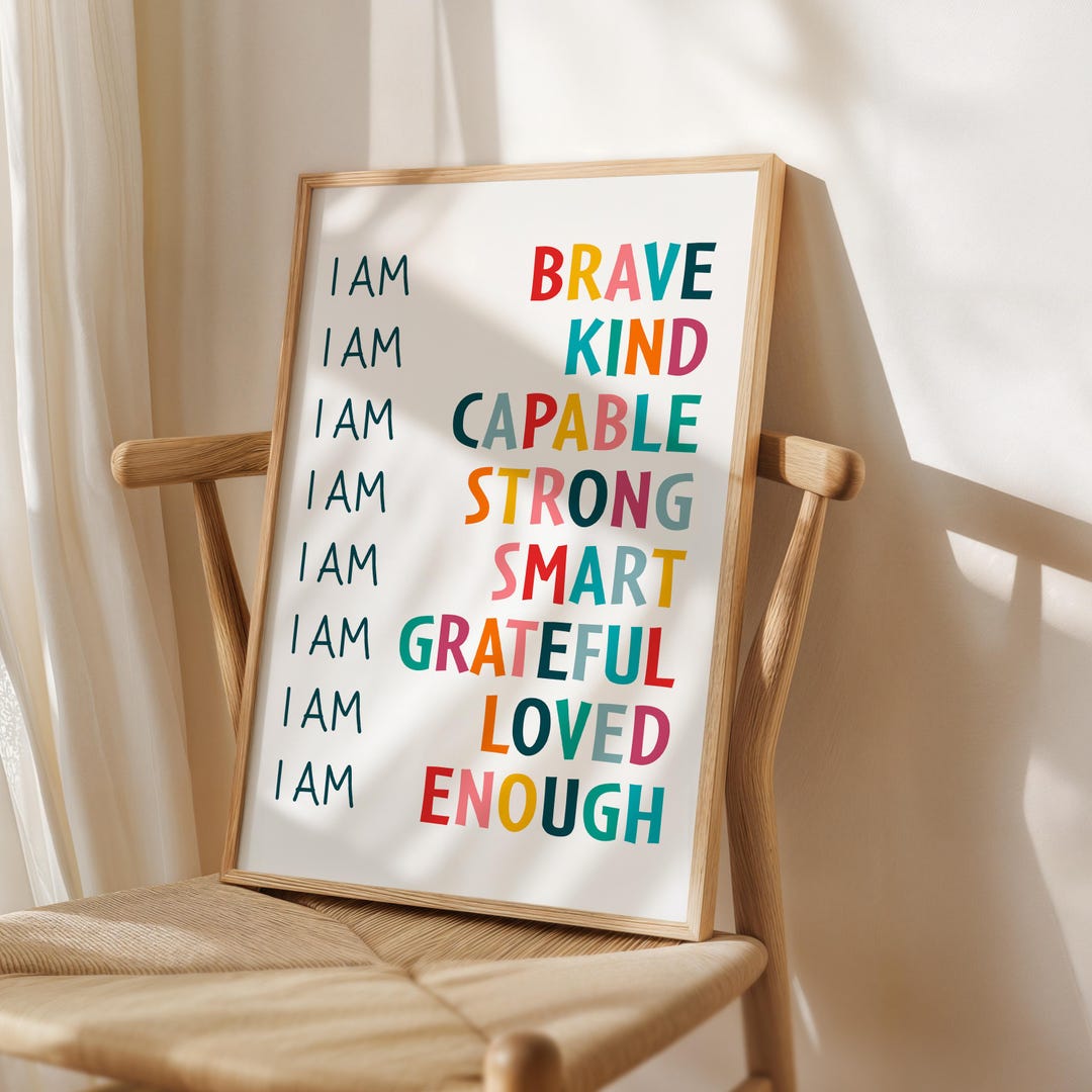 Affirmations Wall Art, Mental Health Prints, Calm Corner, Therapy ...