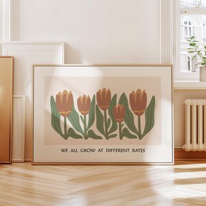 We All Grow at Different Rates Printable, Mental Health Art Print ...