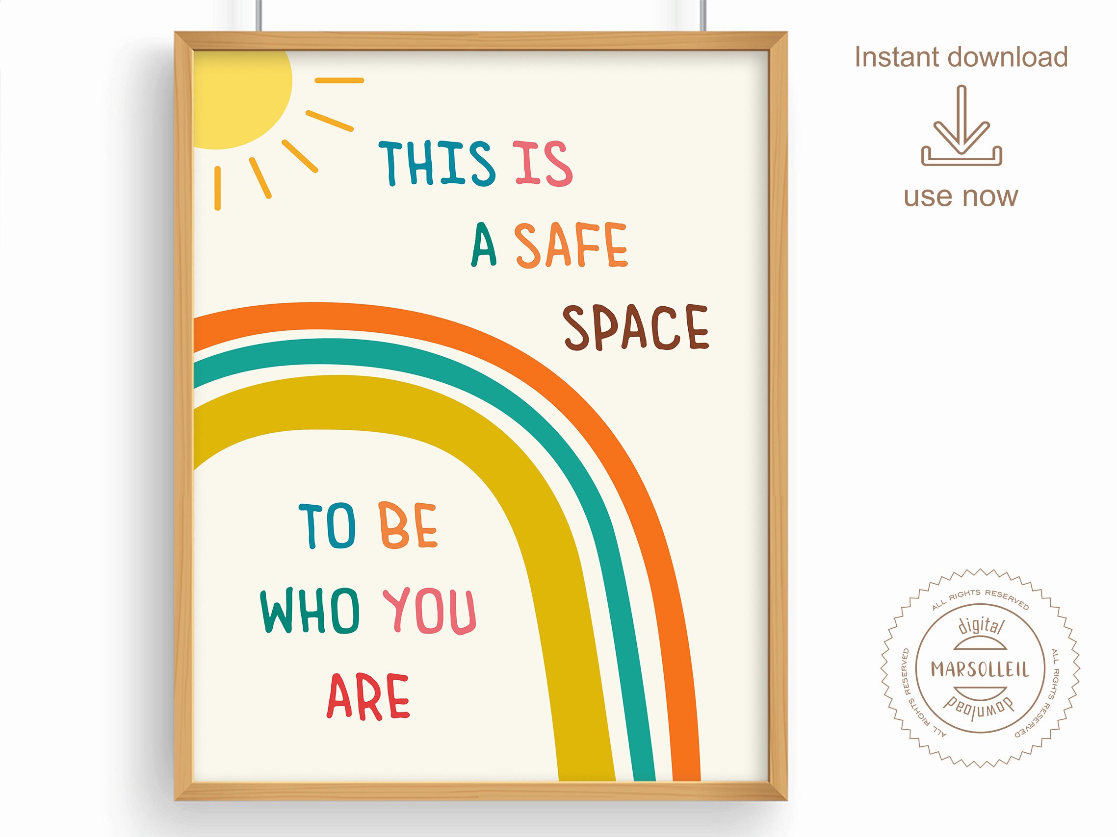 Safe Space Poster, Therapy Office Decor, Calm Corner, School Social ...