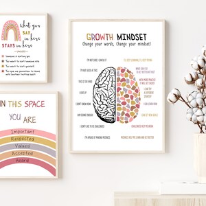 Set of 12 Prints for Therapy Office, Psychology Print Bundle, Mental ...