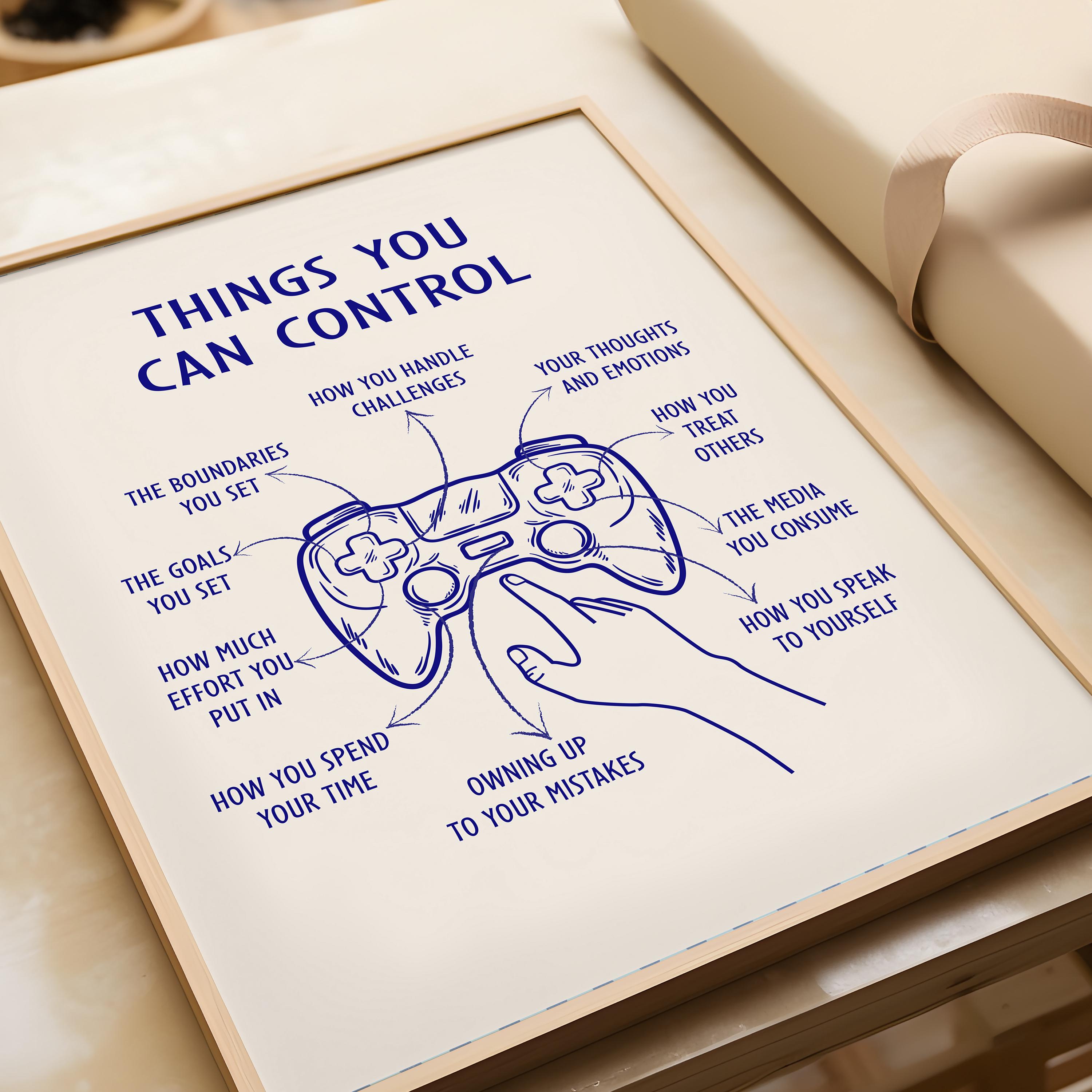 Things You Can Control, Mental Health Poster, Therapy Office Decor ...