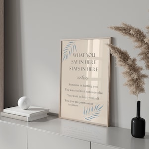 What You Say in Here Stays in Here, Psychology Art Print ...