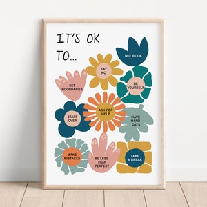 It’s OK to Not Be OK Poster Printable, Mental Health Print, Therapy ...