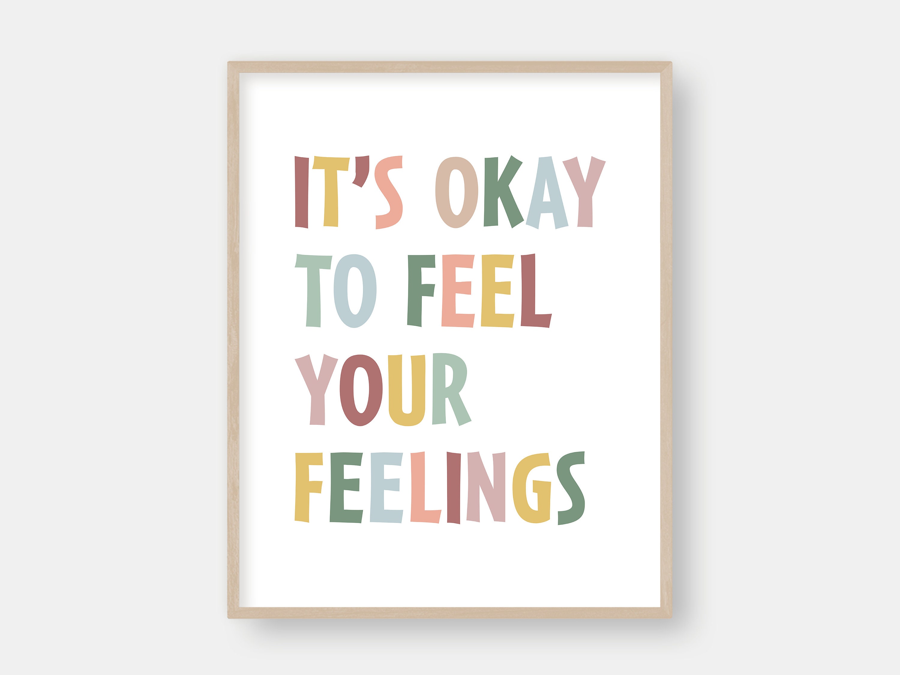 Its OK to Feel Your Feelings Mental Health Poster Its OK to - Etsy