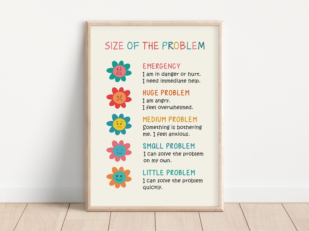 Size of Problem Poster, Calm Corner, School Counselor, Kids Therapy ...