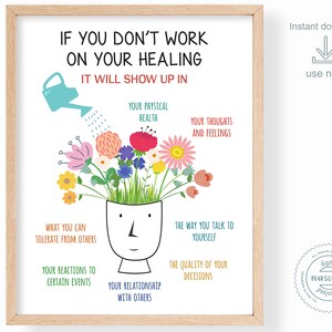 Healing Art Print, Mental Health Poster, If You Don't Work on Your ...