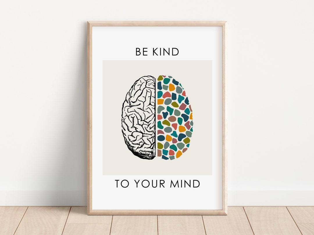 Mental Health Poster, Be Kind to Your Mind, School Psychologist, Calm ...