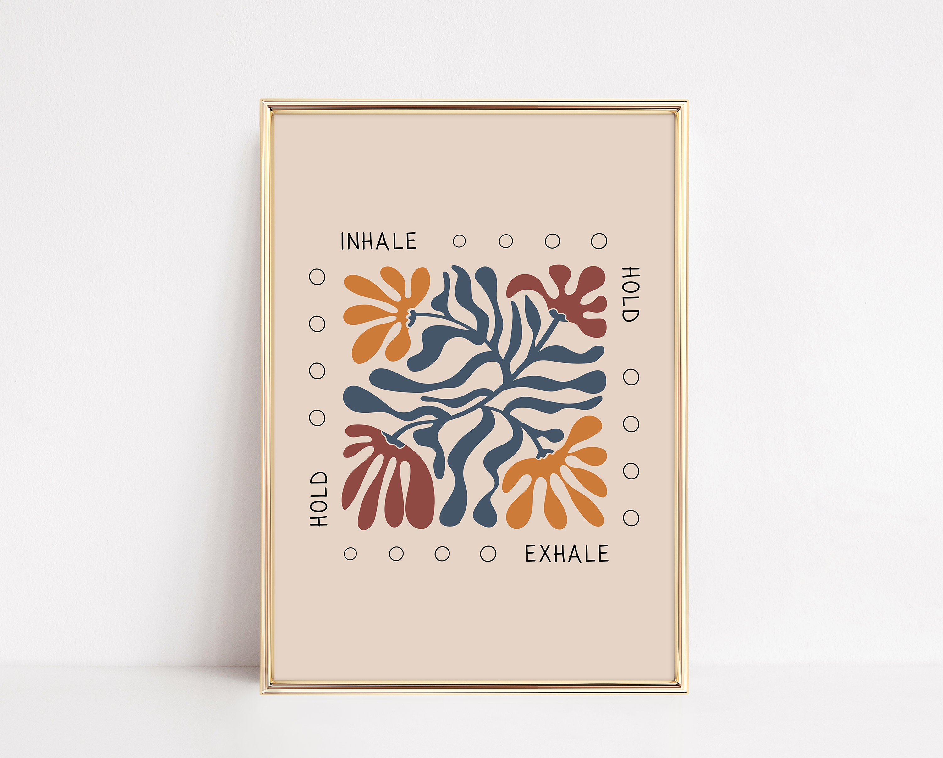 Breathing Poster, Box Breathing Wall Art Print for Therapy Office Decor ...